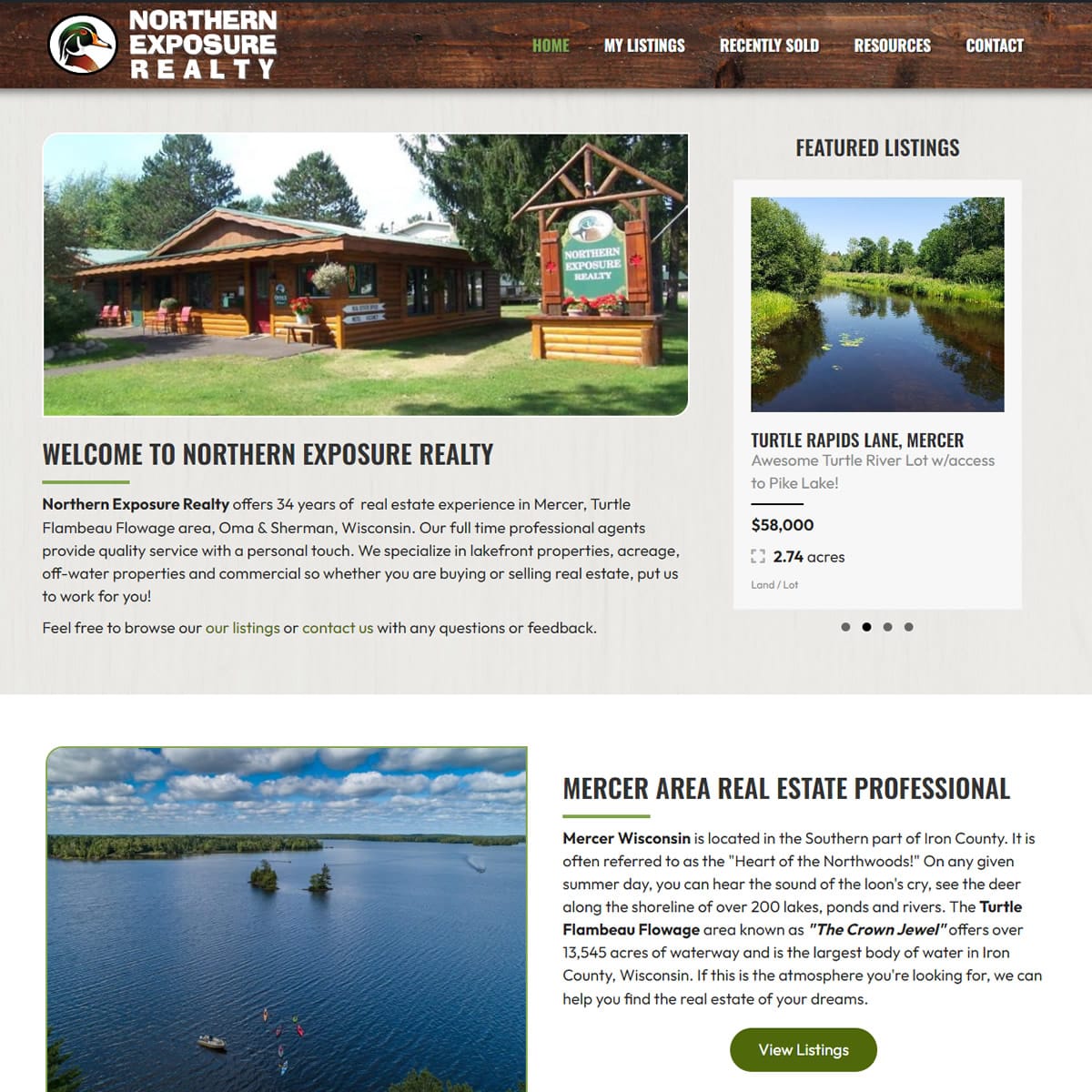Northern Exposure Realty - WEB WORK LIFE Web Site Design